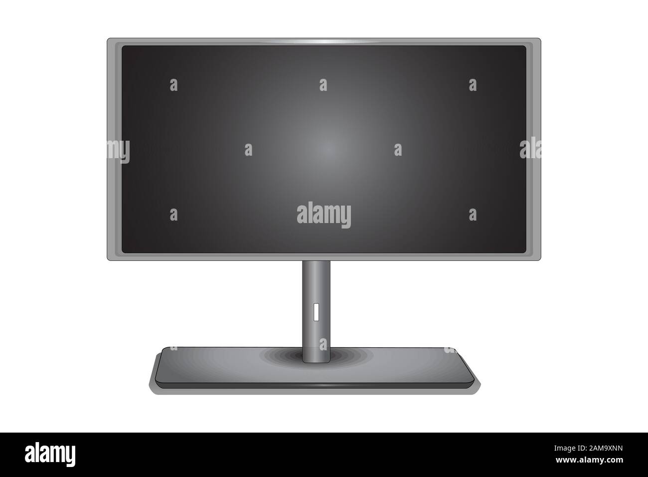 Monitor isolated on white background. lcd tv monitor. TV screen. Realistic computer monitor ...