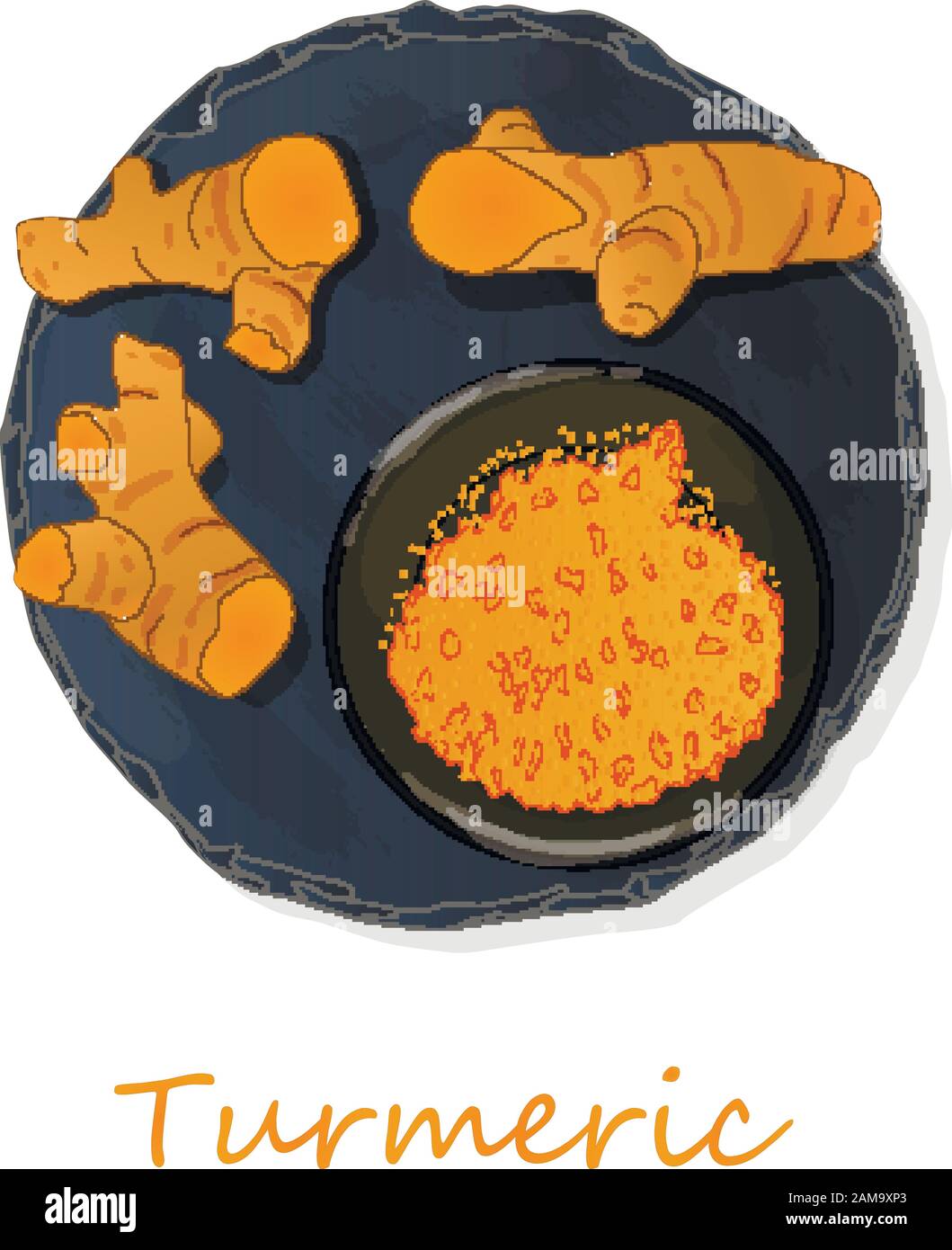 Yellow curcuma Stock Vector Images - Alamy