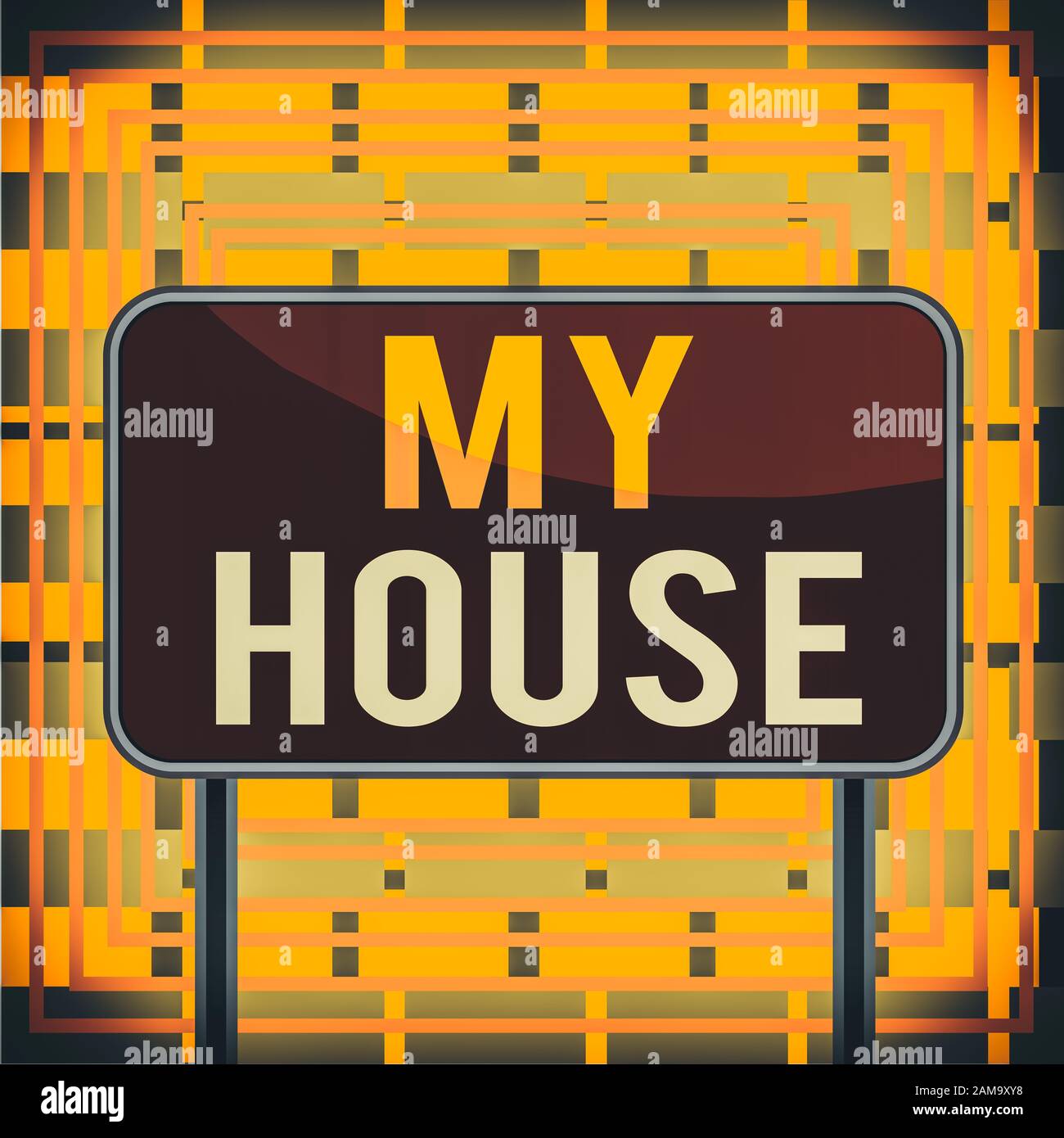 Text sign showing My House. Business photo showcasing A place or ...