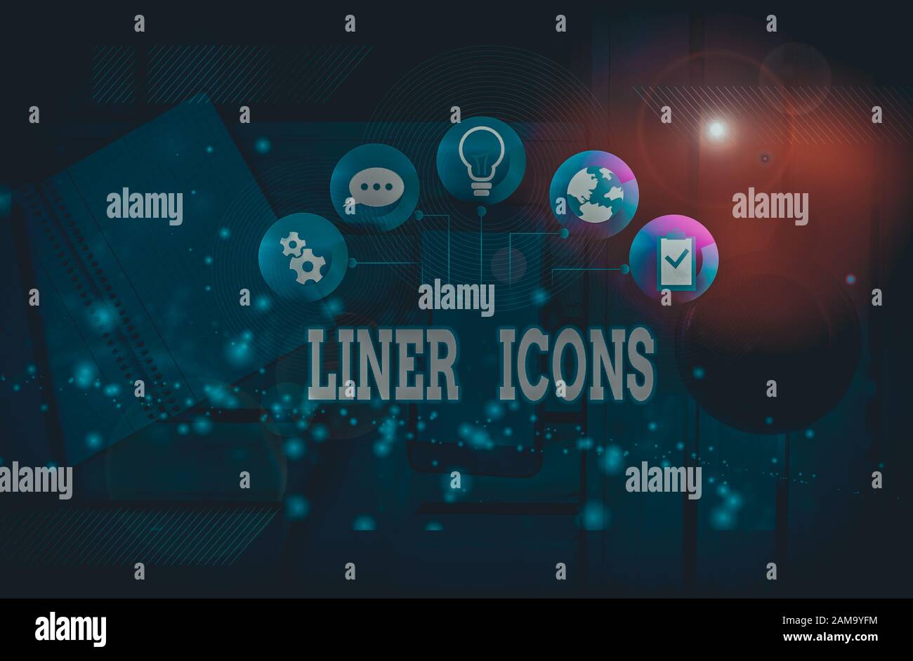 Handwriting text Liner Icons. Conceptual photo use to improve visual ... Handwriting text Liner Icons. Conceptual photo use to improve visual ...