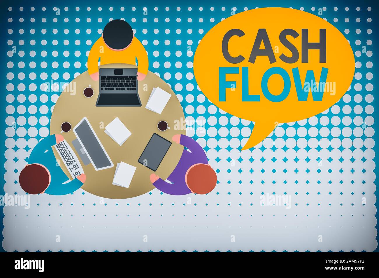 Handwriting text Cash Flow. Conceptual photo Movement of the money in ...