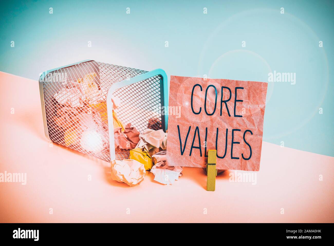 Conceptual hand writing showing Core Values. Concept meaning the ...