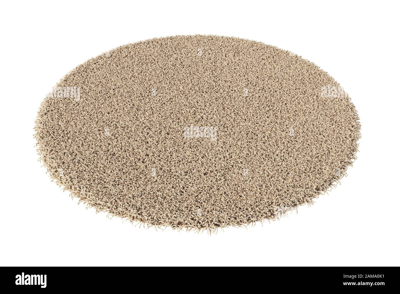 3d render of round carpet isolated on white background Stock Photo - Alamy