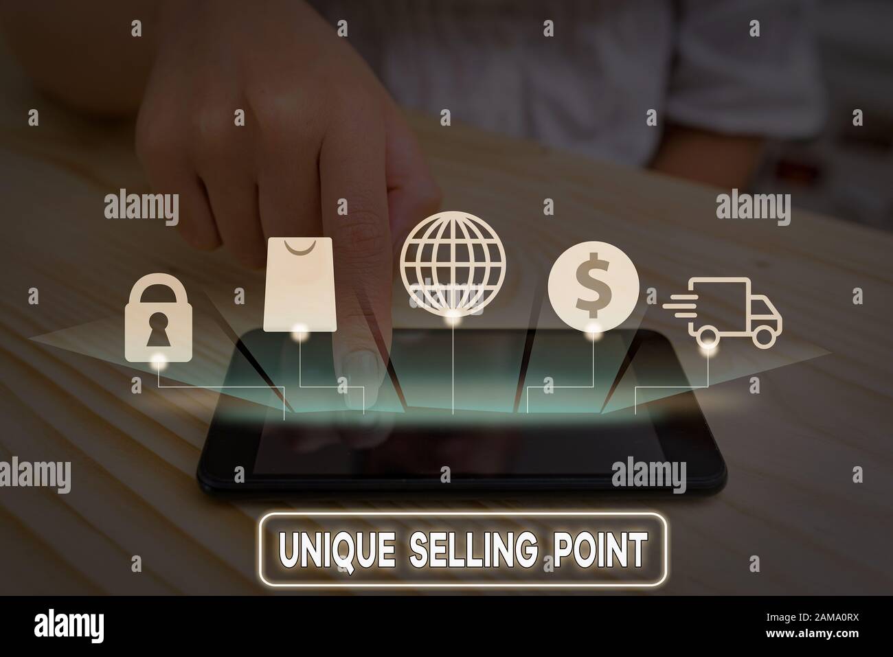 Writing note showing Unique Selling Point. Business concept for ...