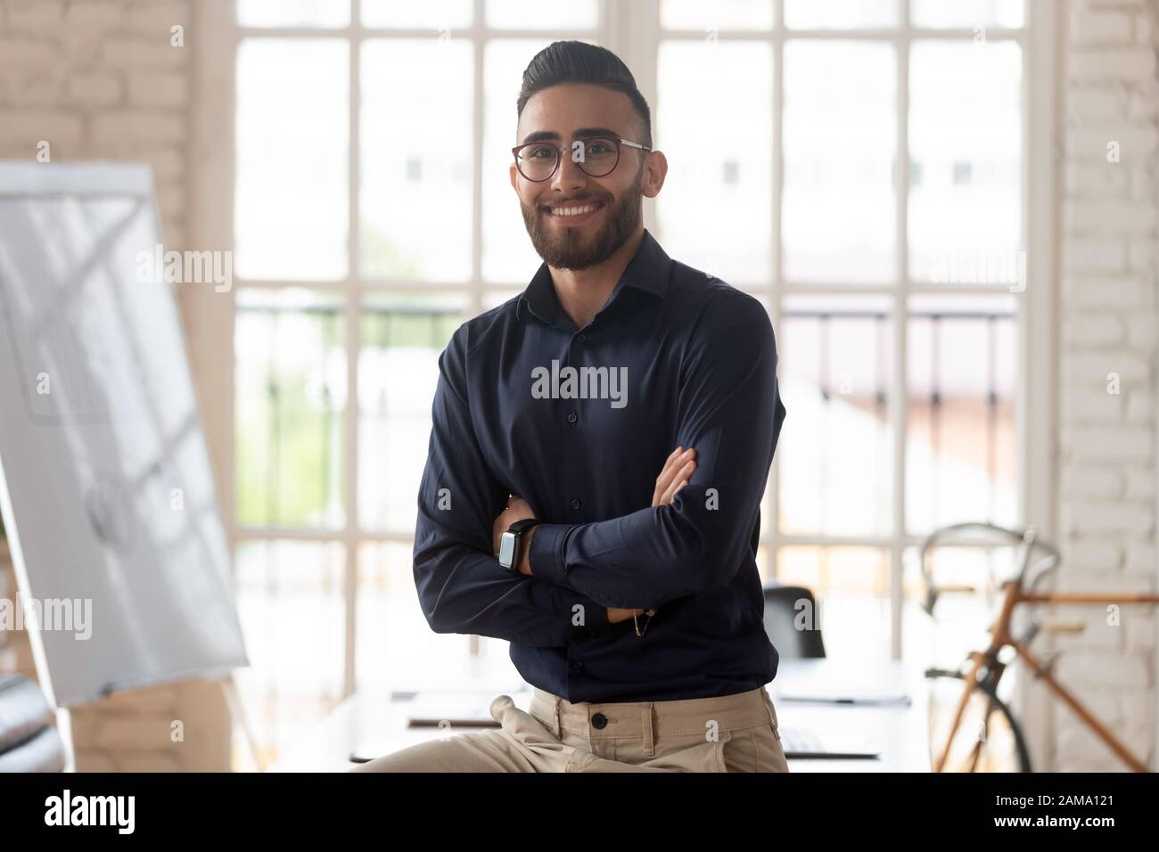 Portrait happy biracial man posing hi-res stock photography and images ...