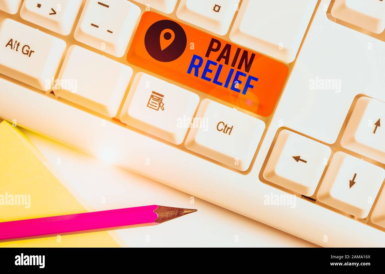 Word writing text Pain Relief. Business photo showcasing Drugs or other ...