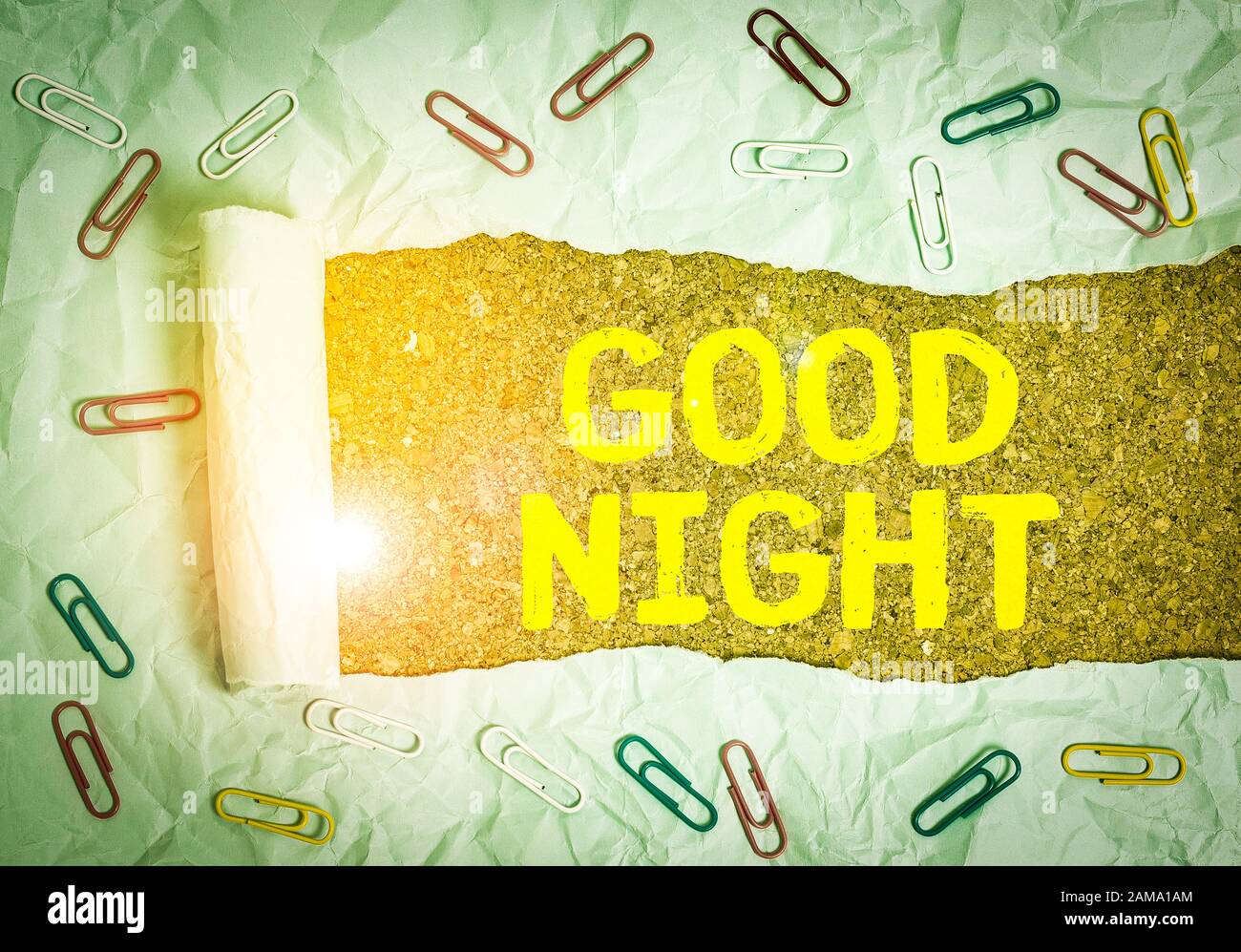 Text sign showing Good Night. Business photo text expressing good ...