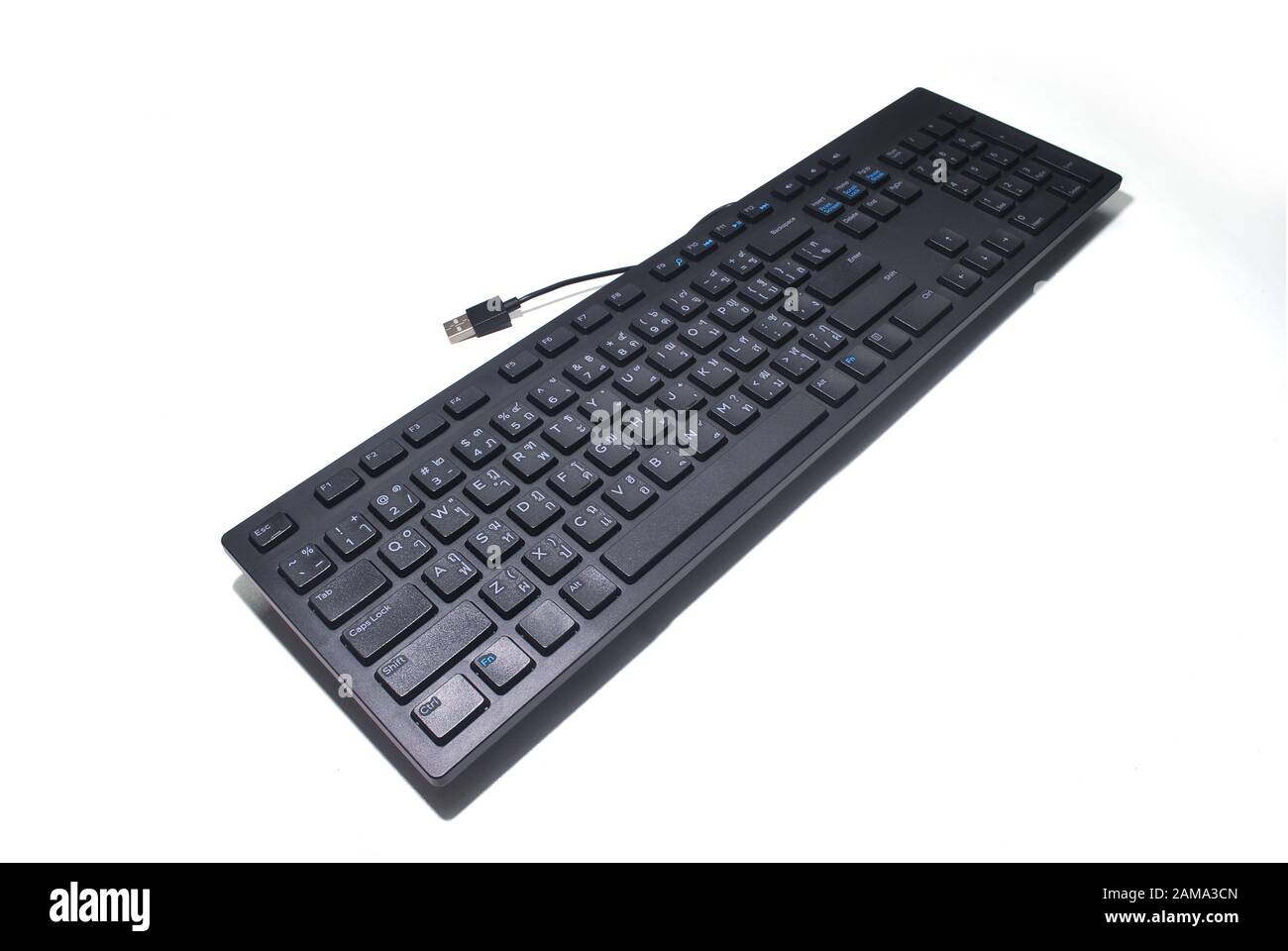 Press black Thai keyboard.Thai keyboard buttons.isolated on white ...