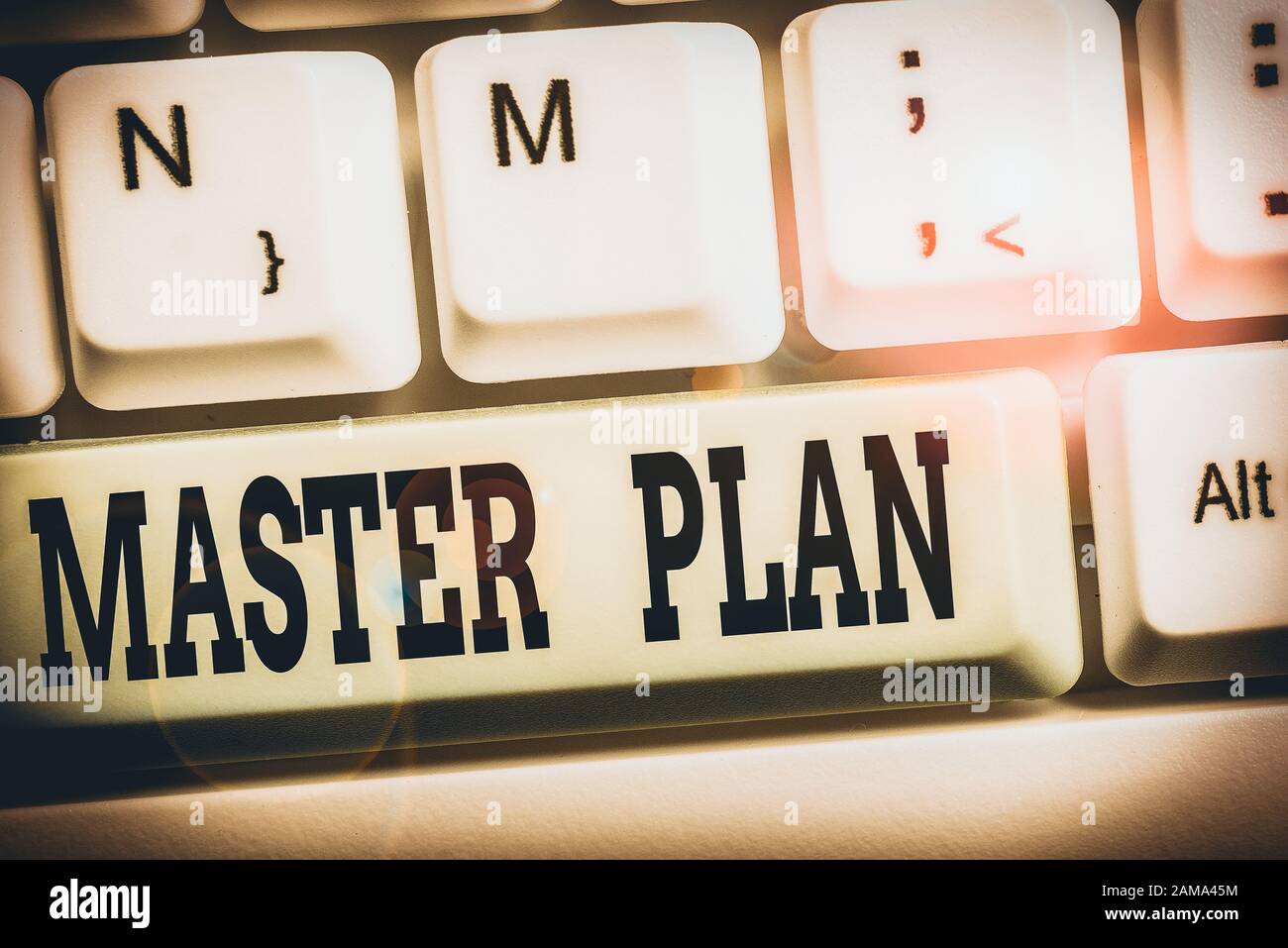 Handwriting text writing Master Plan. Conceptual photo dynamic longterm ...