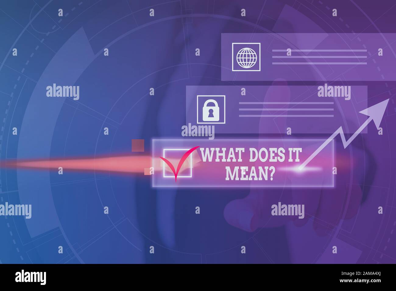 Word writing text What Does It Mean question. Business photo showcasing ...