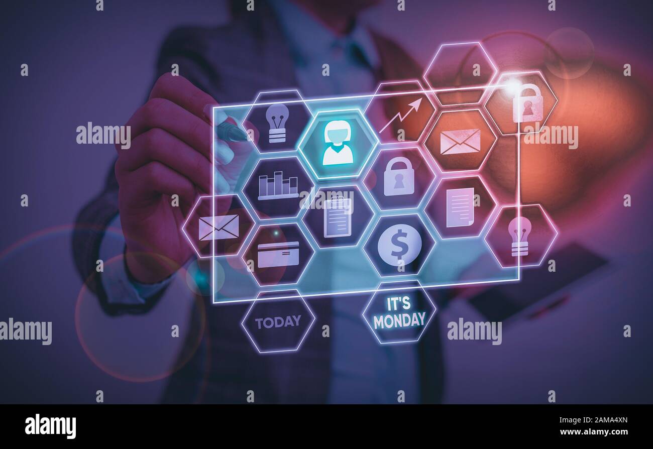 Conceptual hand writing showing It S Monday. Concept meaning welcoming ...