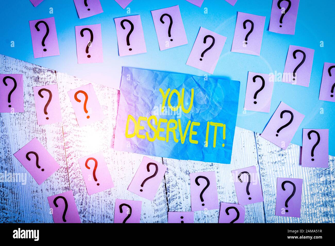 Handwriting text writing You Deserve It. Conceptual photo should have ...