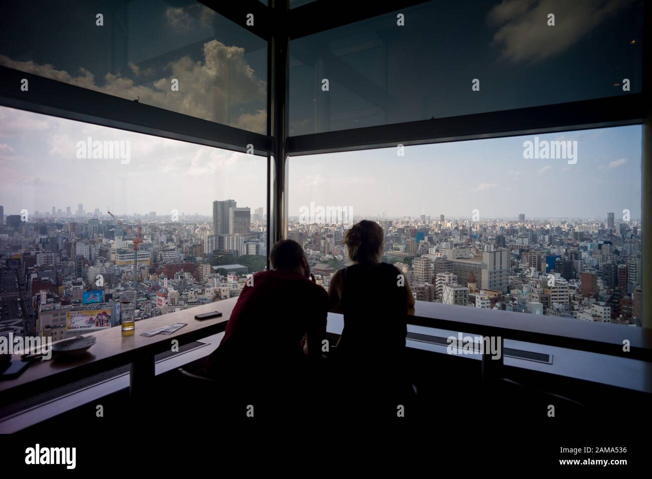 view of Tokyo from the Asahi tower Stock Photo - Alamy