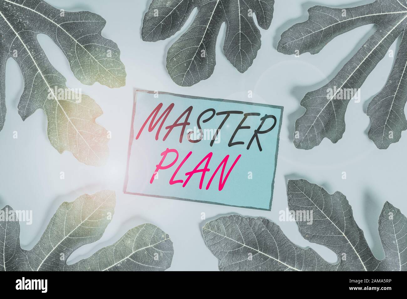 Writing note showing Master Plan. Business concept for dynamic longterm ...