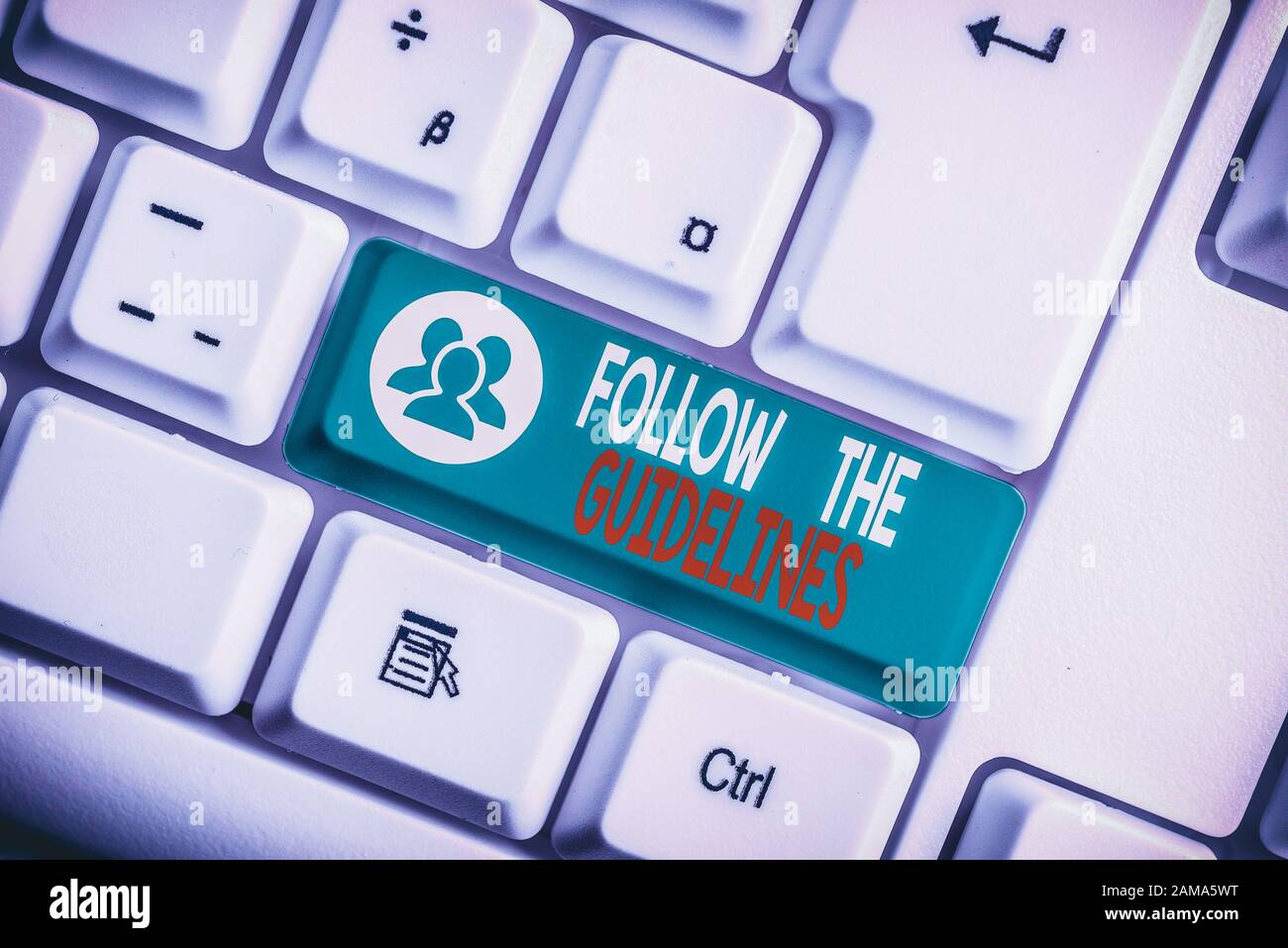 Writing note showing Follow The Guidelines. Business concept for Manual ...