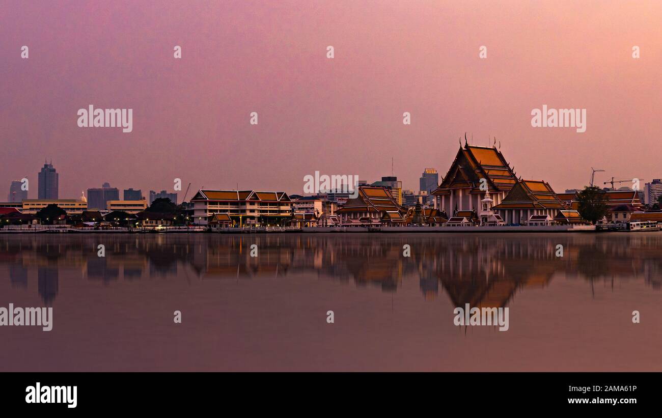 The temple at the river side Stock Photo - Alamy