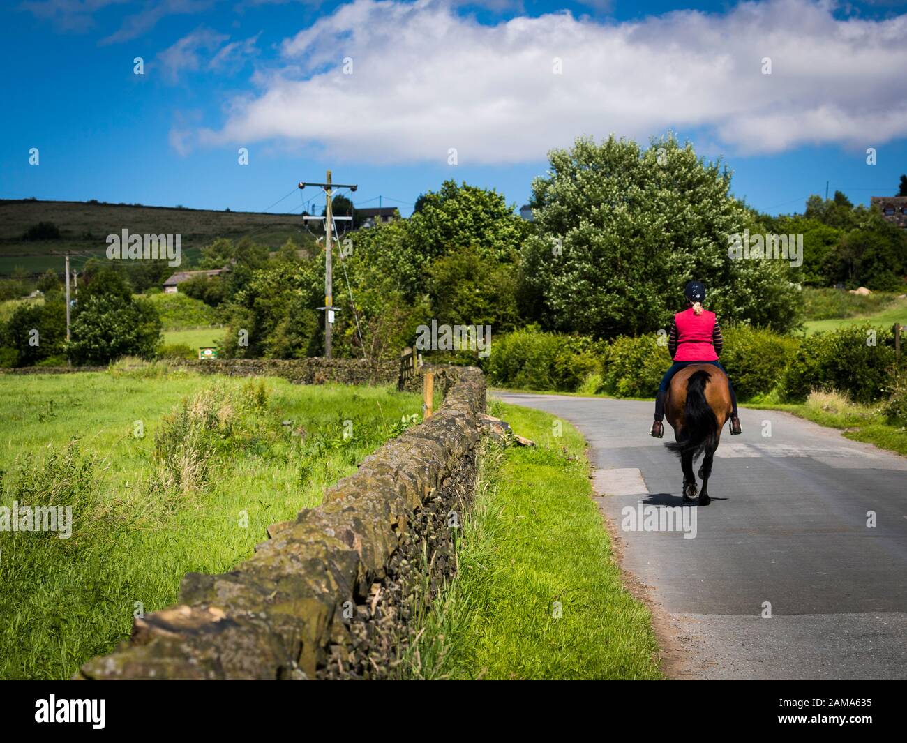 Horse Riding In The Countryside Stock Photo - Alamy