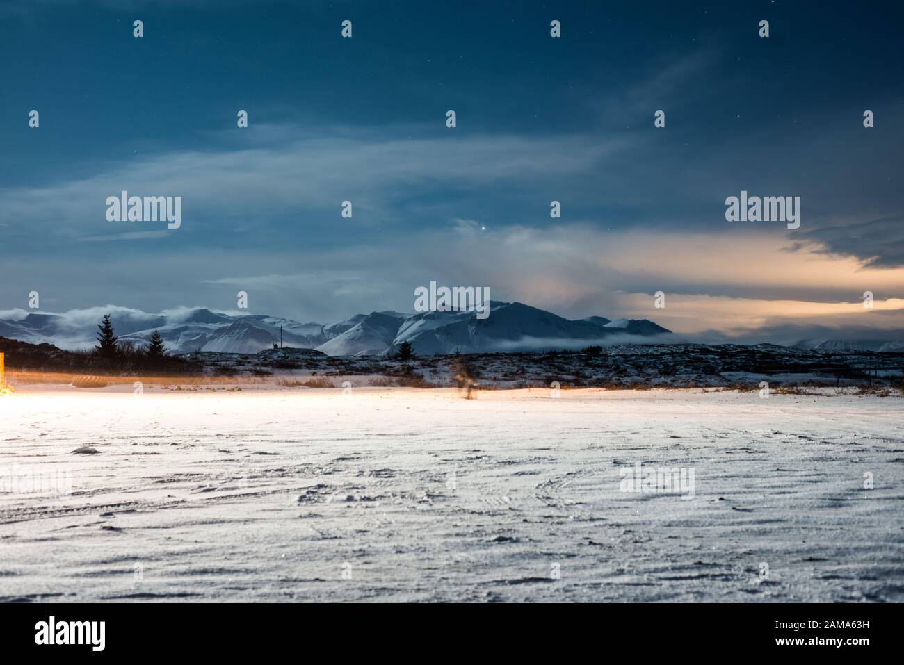 Night landscape, Iceland, January 2020 Stock Photo - Alamy