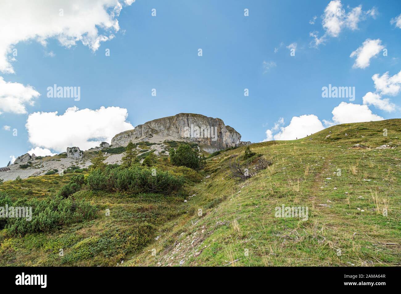 On the Hiking path up to the Summit of the Hoher Ifen mountain ...