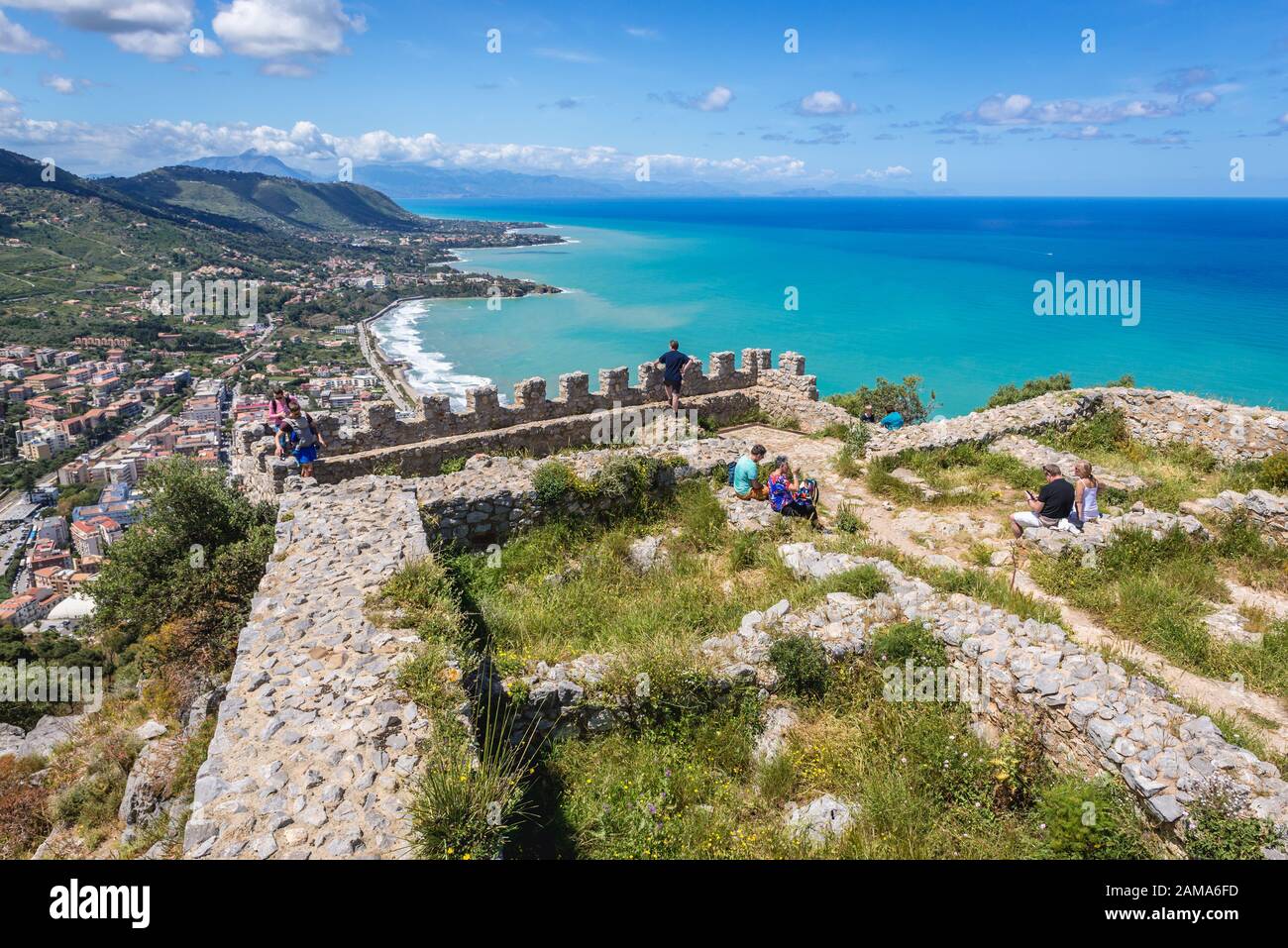 Cefalu town top view hi-res stock photography and images - Alamy