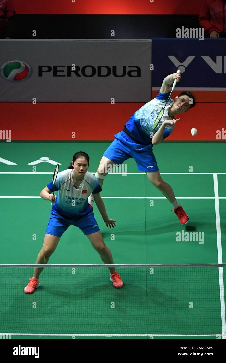 Kuala Lumpur, Malaysia. 12th Jan, 2020. Li Wenmei(R)/Zheng Yu of China ...