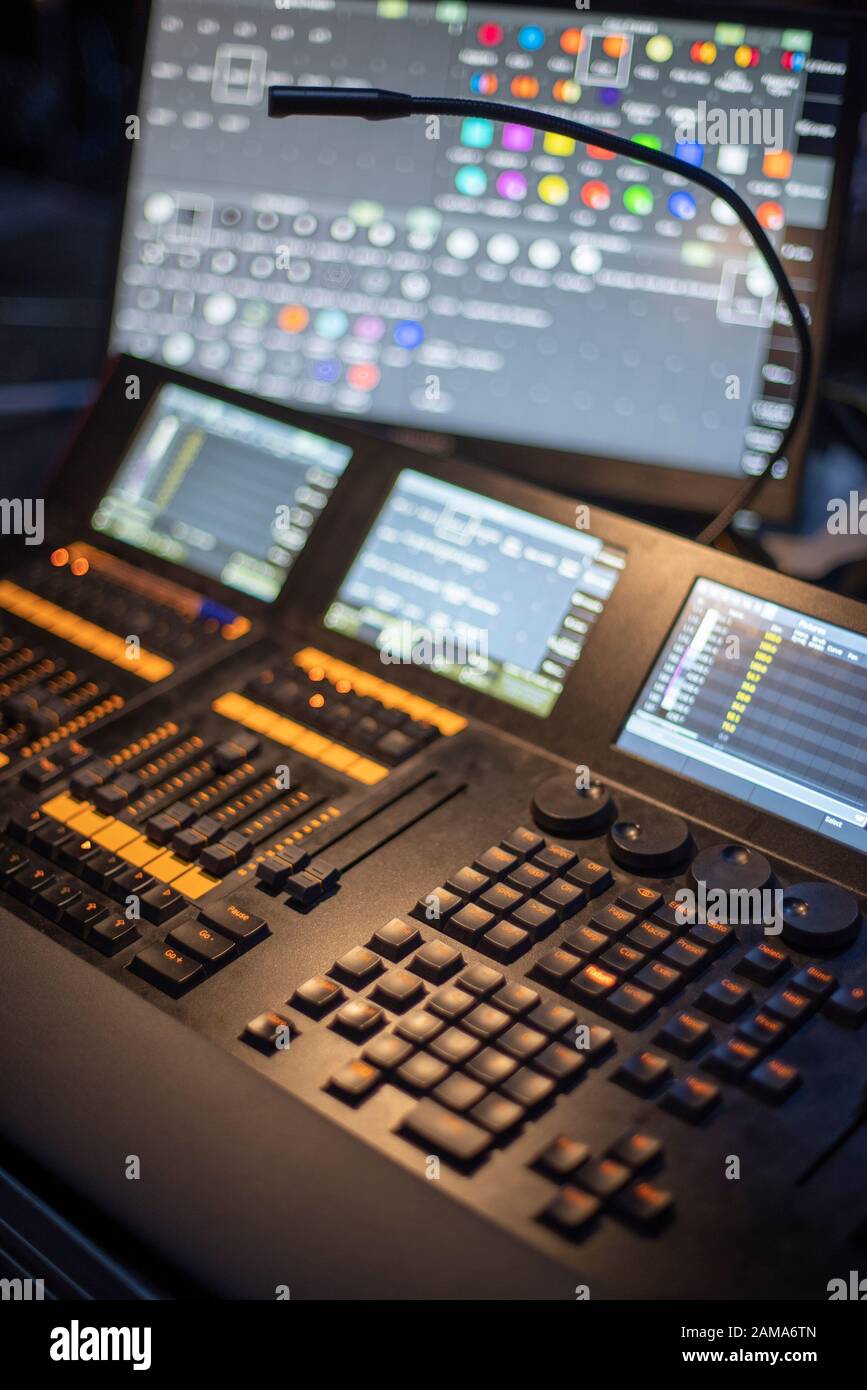 light console at a concert Stock Photo - Alamy