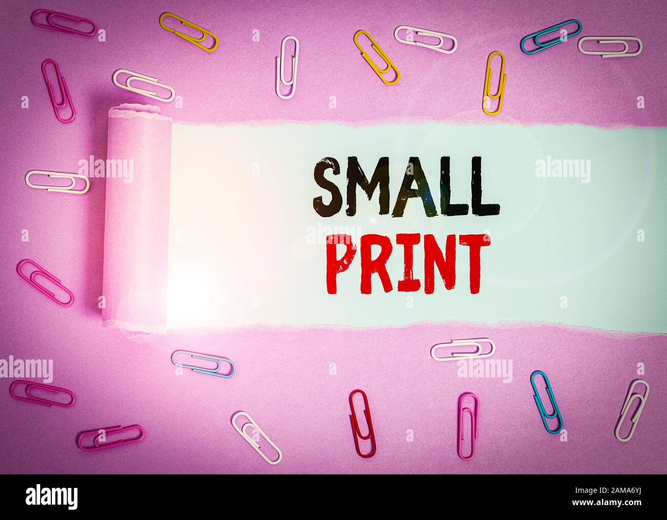 Conceptual hand writing showing Small Print. Concept meaning document ...