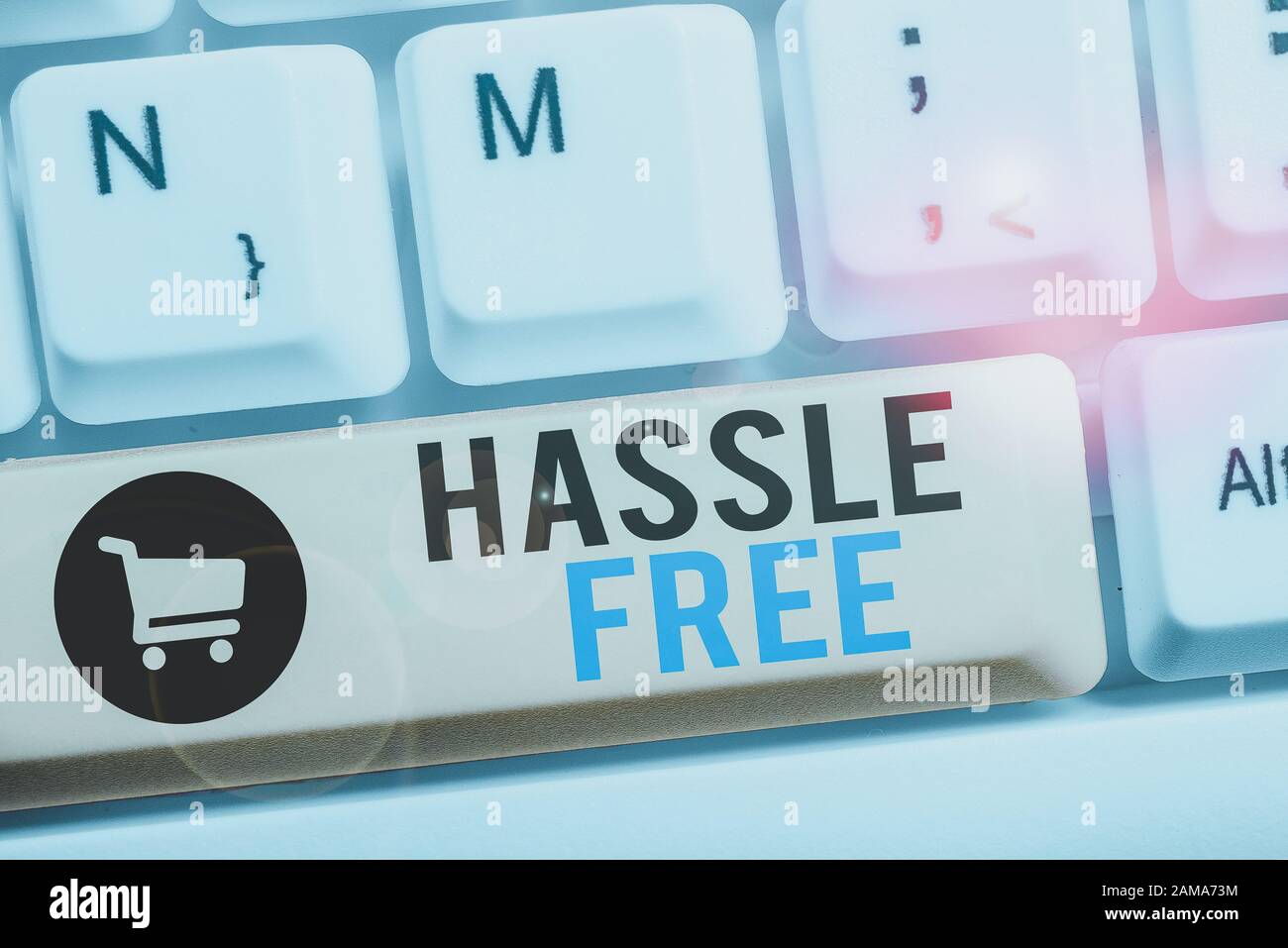 Handwriting text writing Hassle Free. Conceptual photo Without having a ...