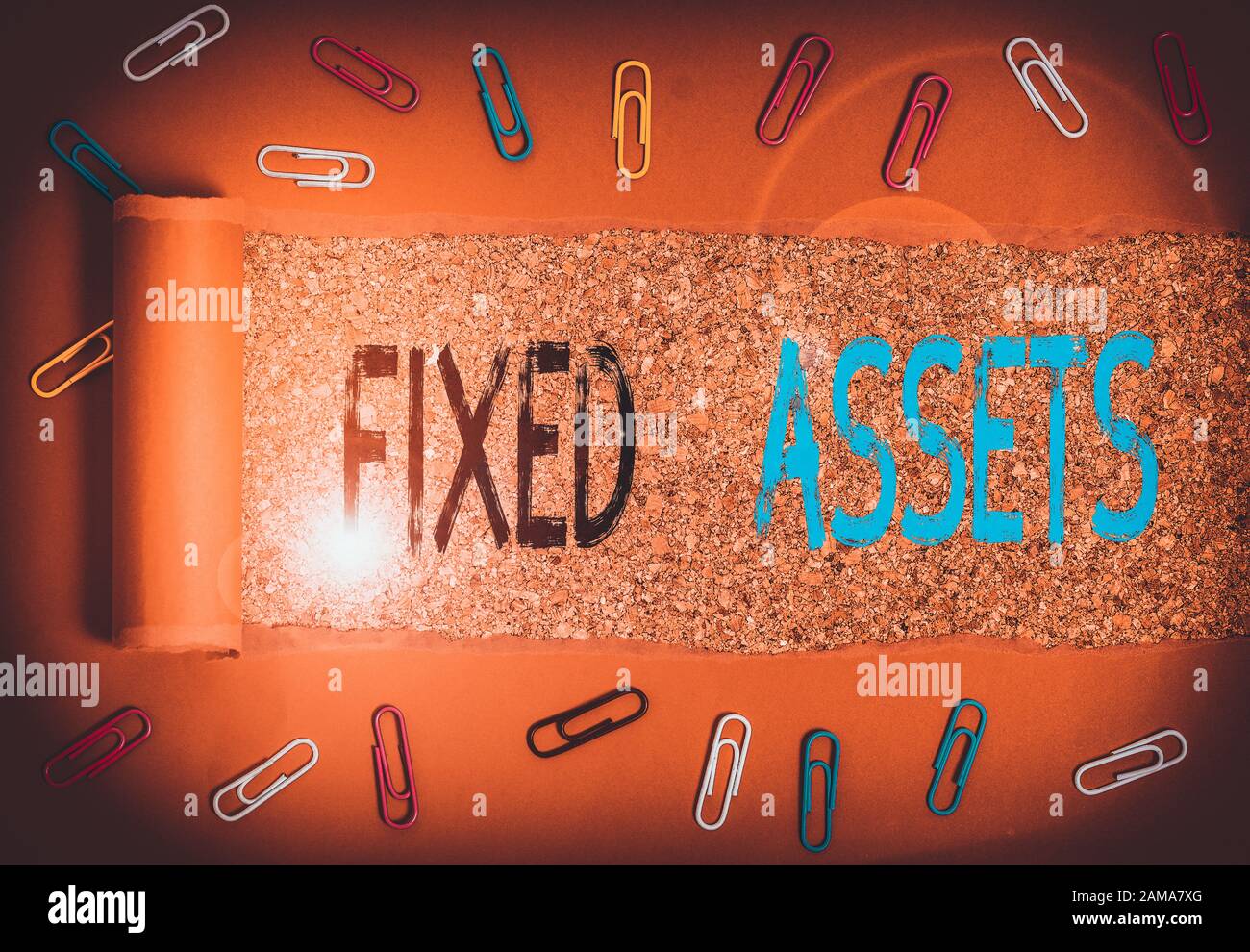 Writing note showing Fixed Assets. Business concept for longterm ...