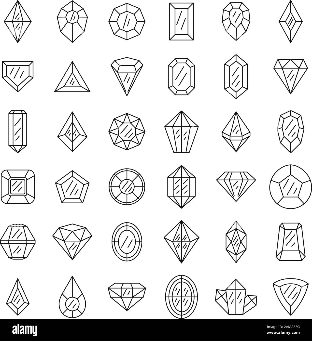 Gemstone outline Cut Out Stock Images & Pictures - Alamy