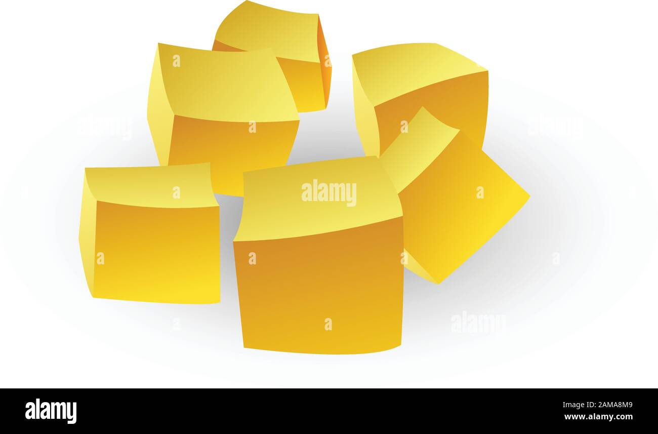 Mango cubes icon. Cartoon of mango cubes vector icon for web design ...