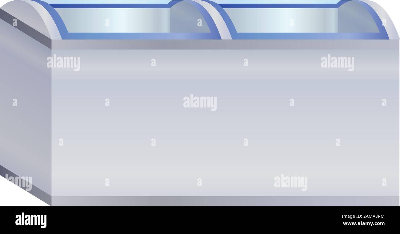 Freezer icebox icon. Cartoon of freezer icebox vector icon for web ...