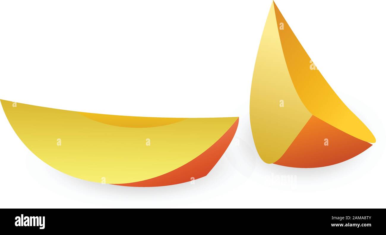 Slice of mango icon. Cartoon of slice of mango vector icon for web ...