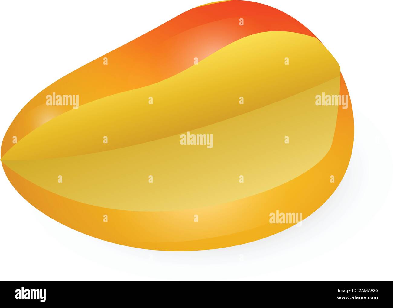 One piece cutted mango icon. Cartoon of one piece cutted mango vector ...