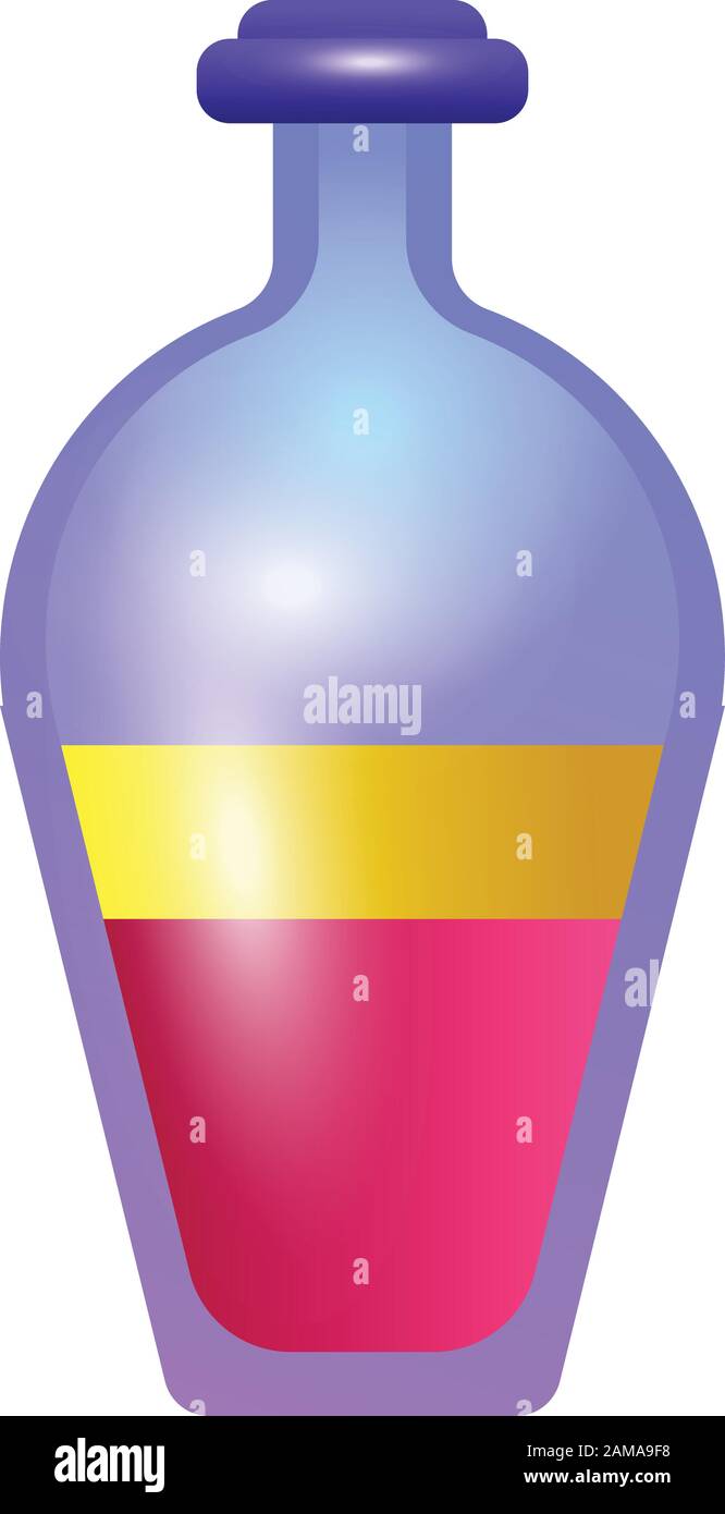 Yellow pink potion icon. Cartoon of yellow pink potion vector icon for ...