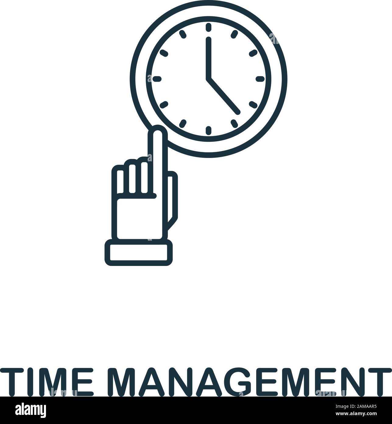 Time Management icon. Line style symbol from productivity icon ... Time Management icon. Line style symbol from productivity icon ...