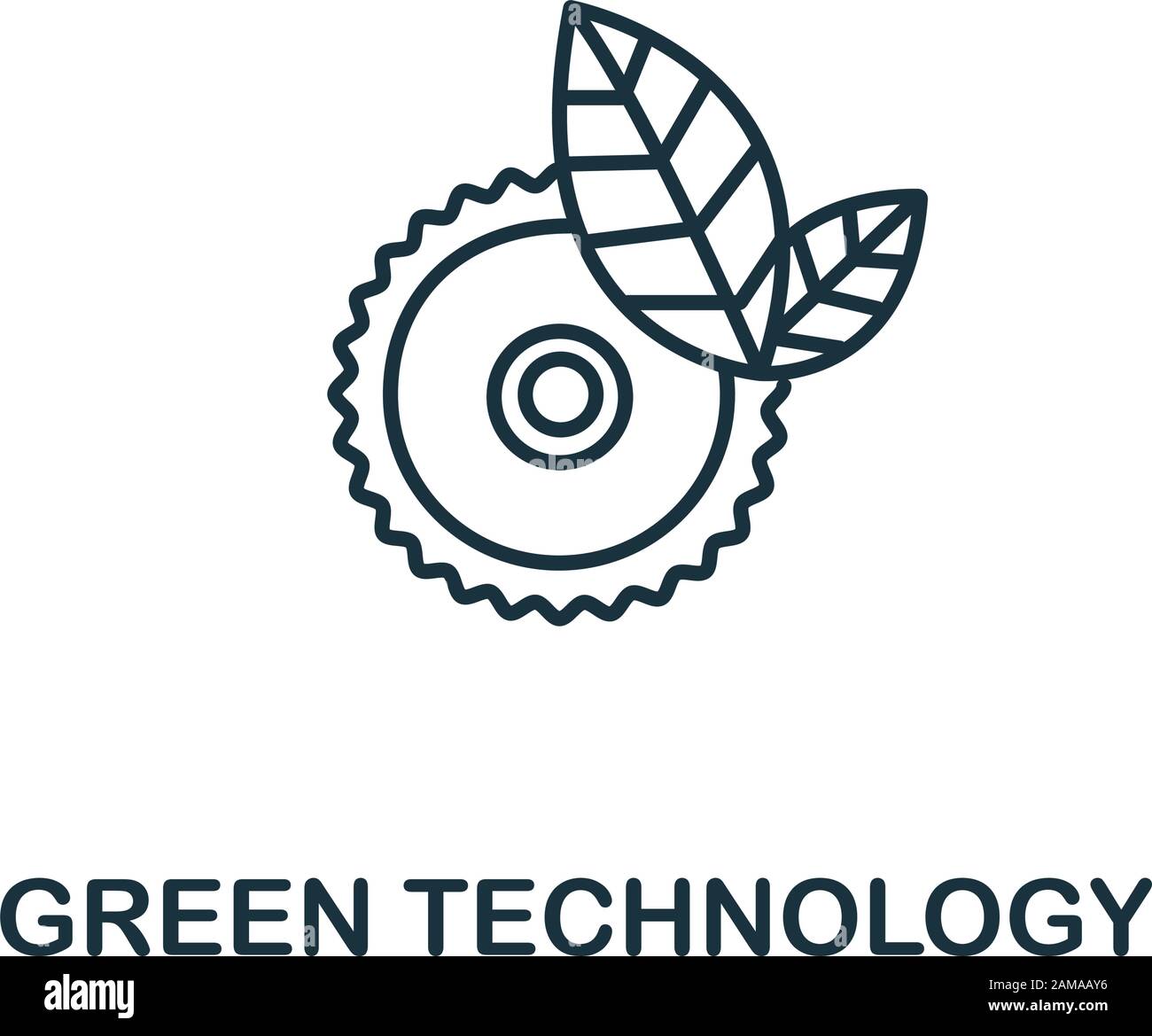 Green Technology icon from clean energy collection. Simple line element ...