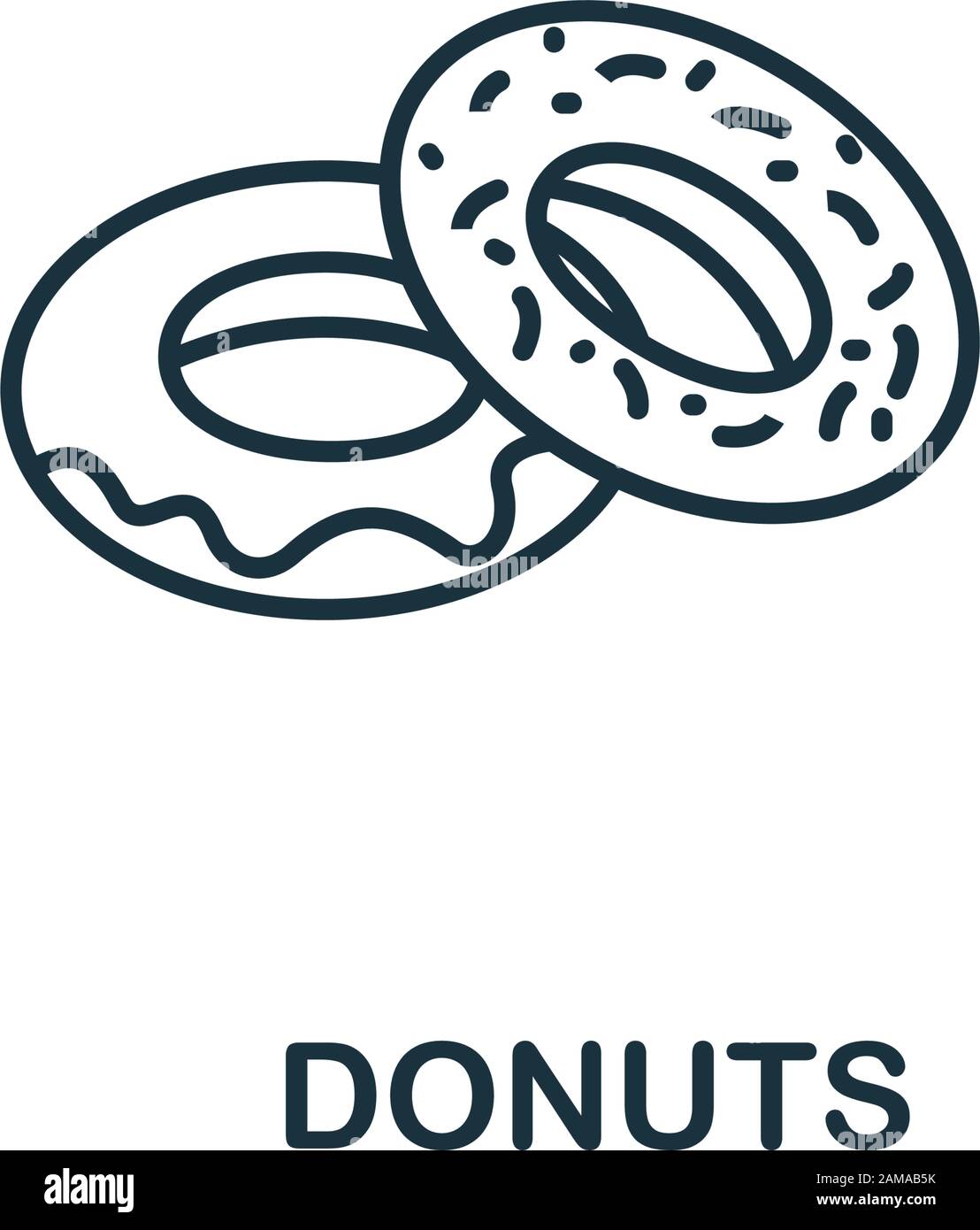Donuts icon from fastfood collection. Simple line element Donuts symbol ...