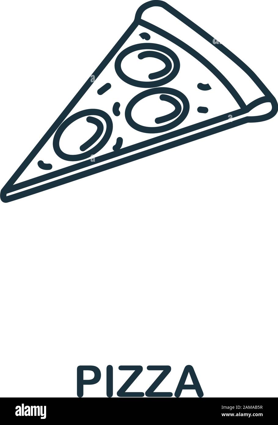 Pizza icon from fastfood collection. Simple line element Pizza symbol ...