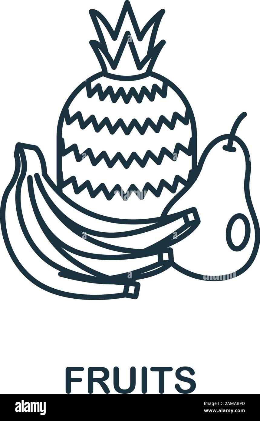 Fruits icon from fruits collection. Simple line element fruits symbol ...