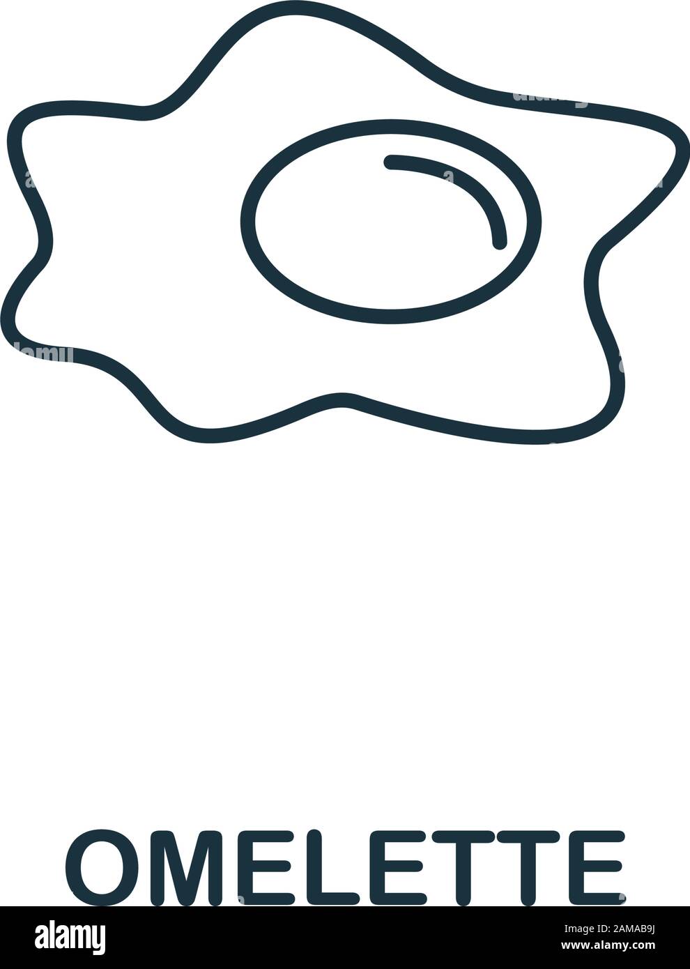 Omelette icon from fastfood collection. Simple line element Omelette ...