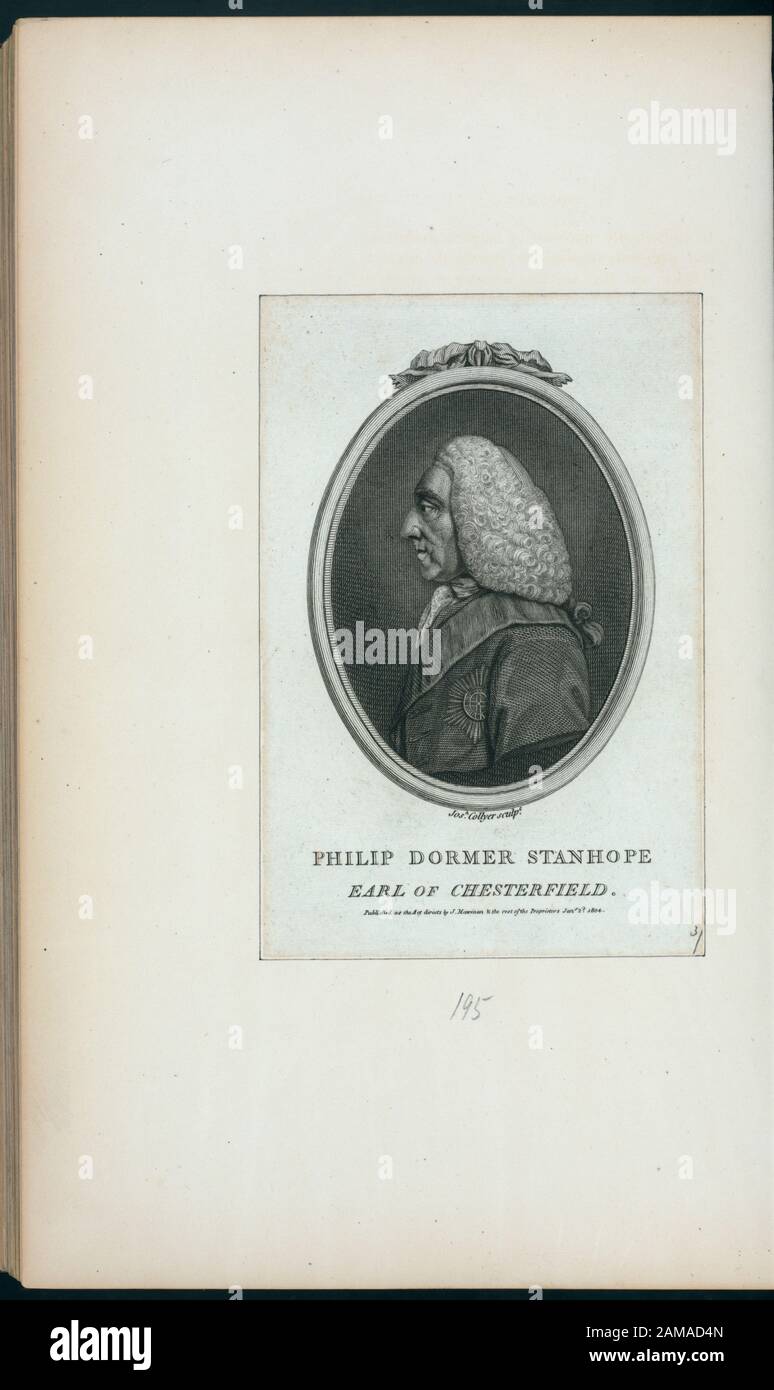 Philip Dormer Stanhope, earl of Chesterfield Illustrated by Thomas ...