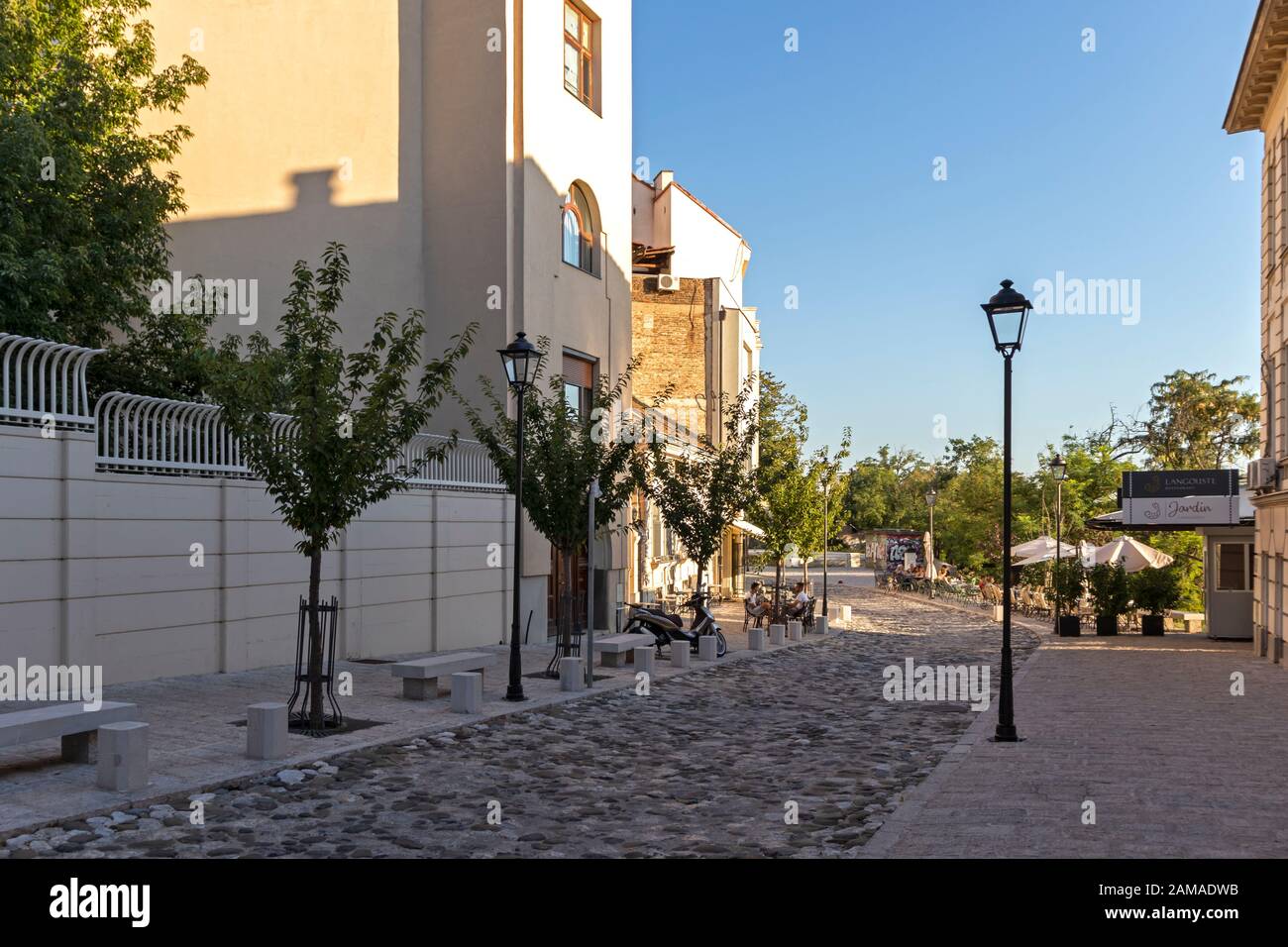 BELGRADE, SERBIA - AUGUST 12, 2019: Typical street and building at Old ...