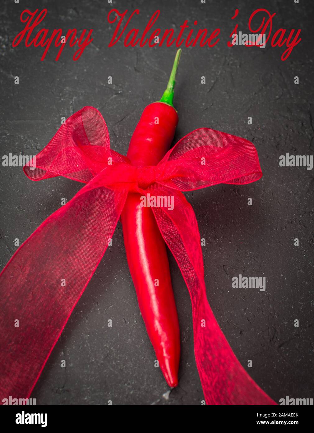 black background with red chilli and text "happy valentine day Stock ...