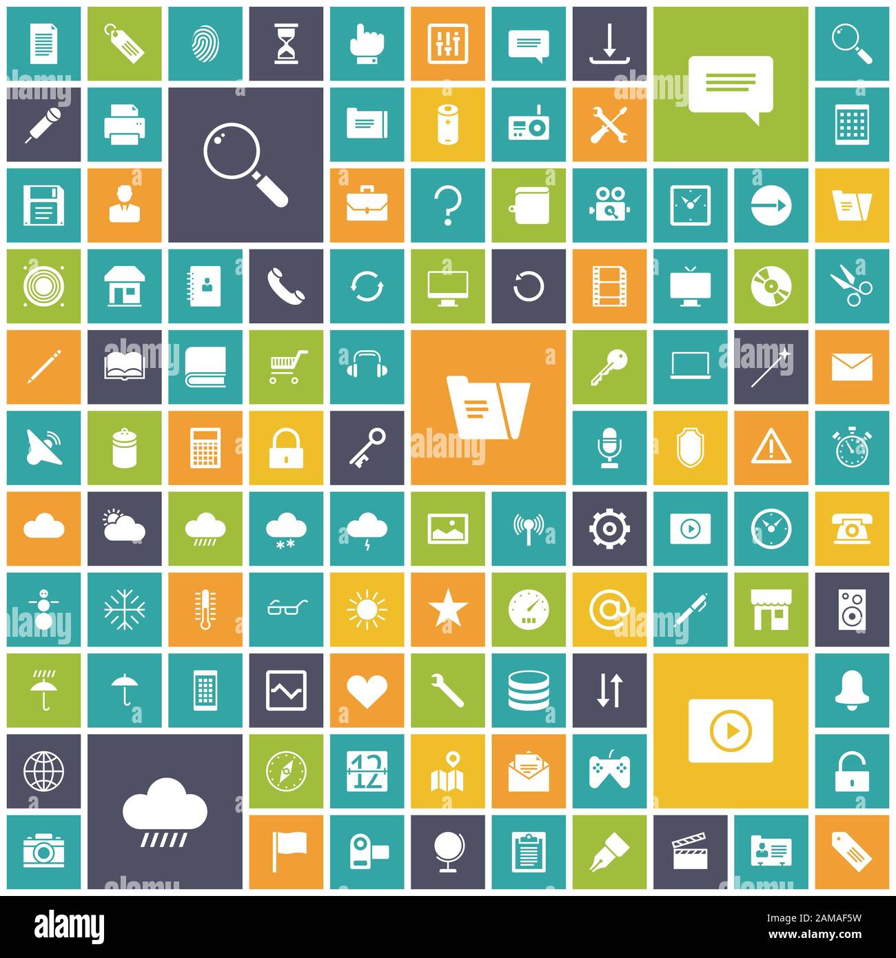 Flat design icons for user interface Stock Photo - Alamy