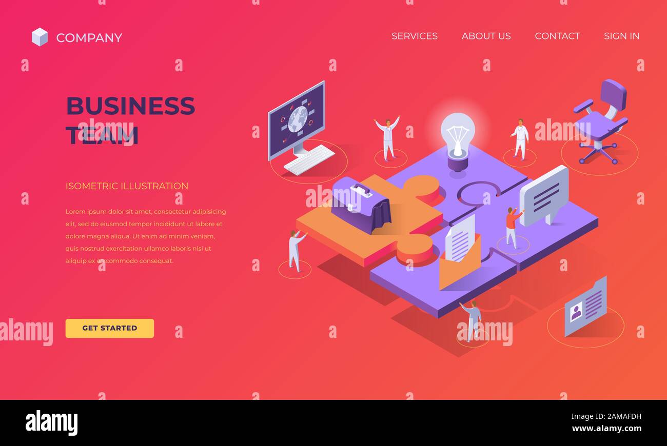 Website landing page, promotion poster, flyer or brochure concept for ...