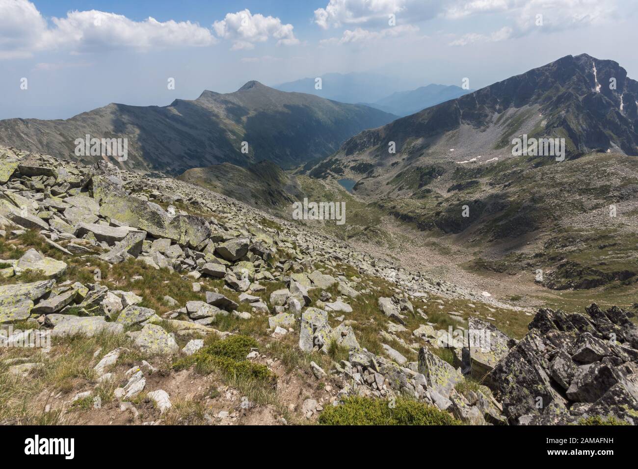 Amazing landscape from Kamenitsa Peak, Pirin Mountain, Bulgaria Stock ...