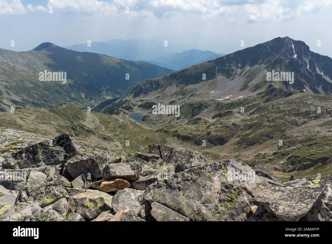 Amazing landscape from Kamenitsa Peak, Pirin Mountain, Bulgaria Stock ...