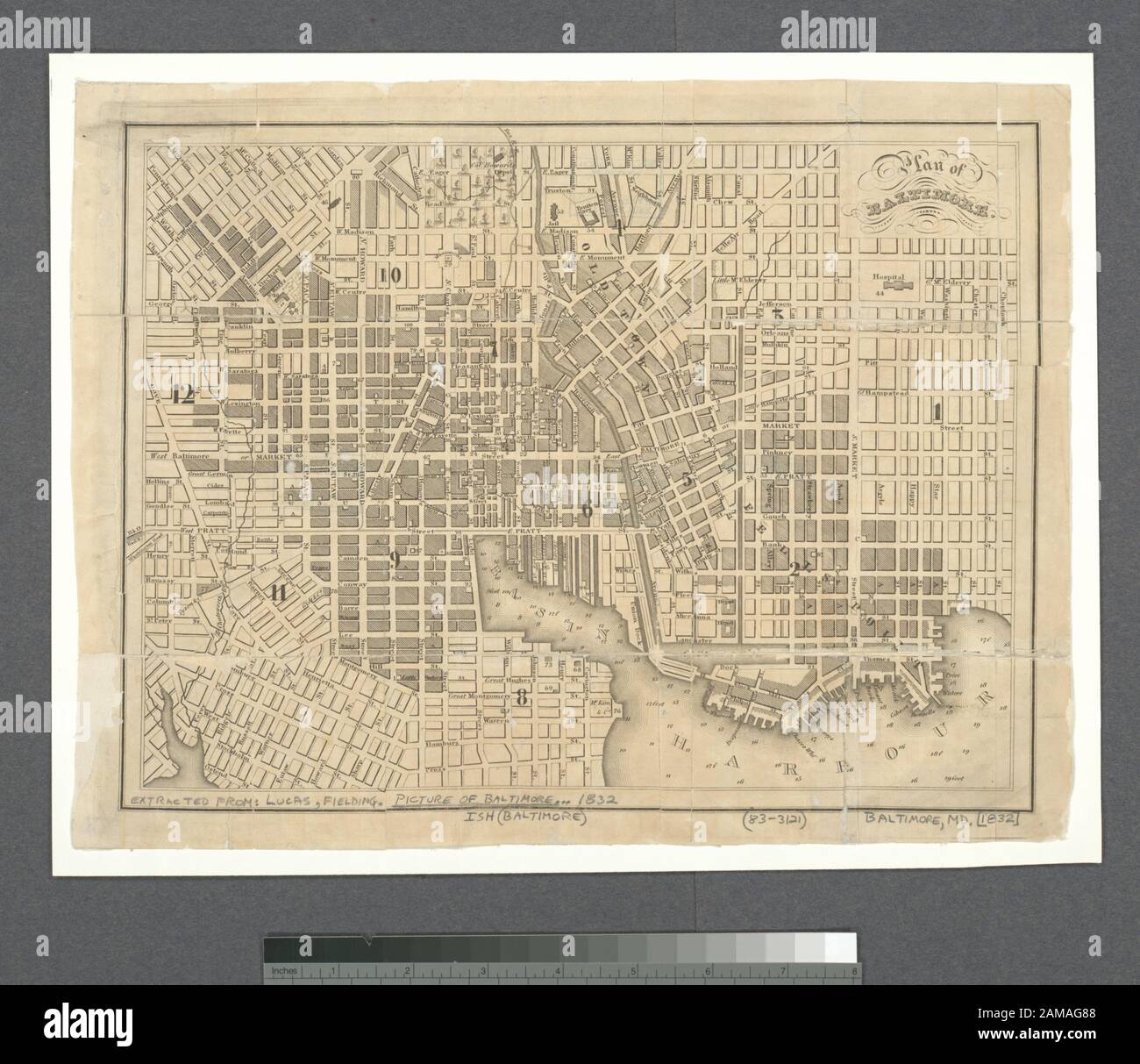 Plan of Baltimore Depths shown by soundings. From John H.B. Latrobe's ...