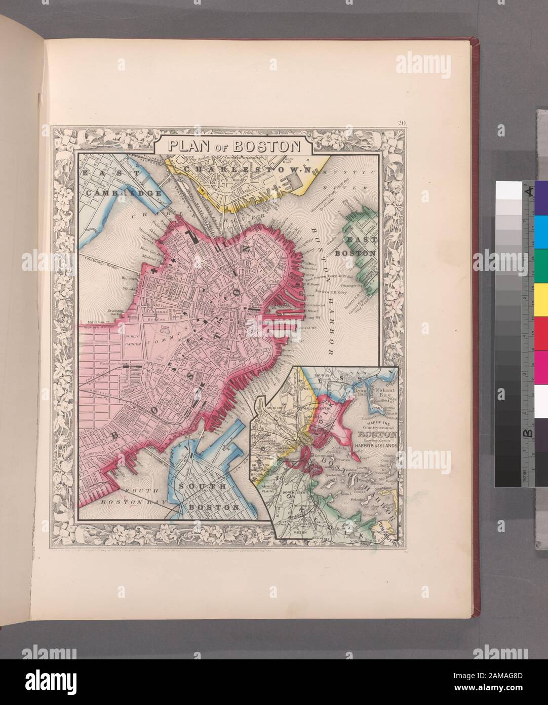Plan of Boston Includes extra numbered maps.; Plan of Boston Stock ...